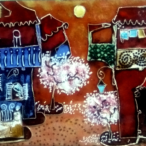 Almond Blossom in Old Tbilisi – Sofio Art