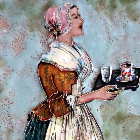 Girl With A Tray – Sofio Art